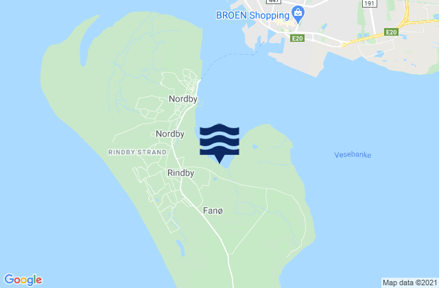 Fanø Kommune Gezeiten | Hochwasser Tidenkalender | Ebbe und Flut | DK